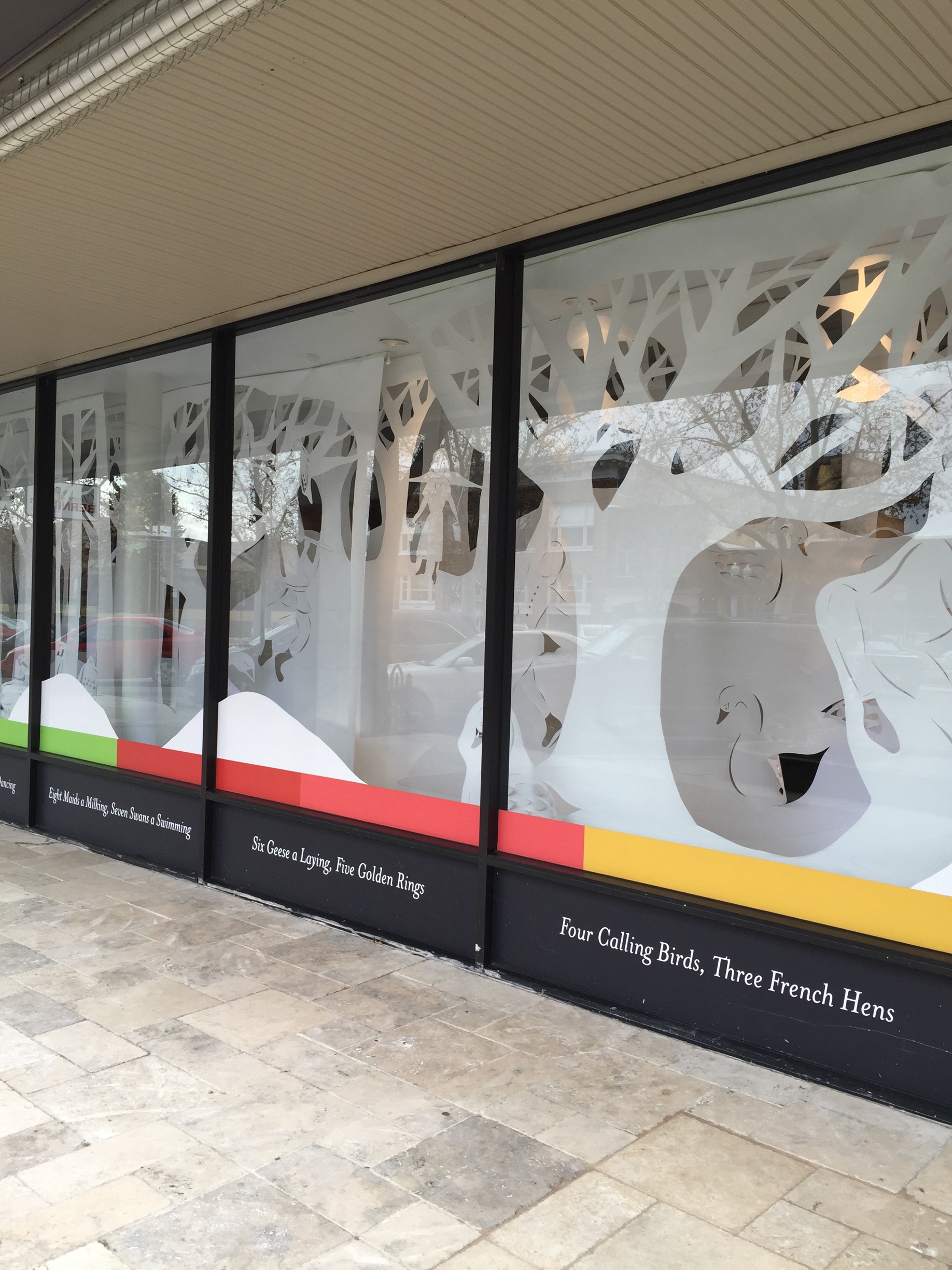 12 Days of Christmas paper cut window displays - The House That Lars Built