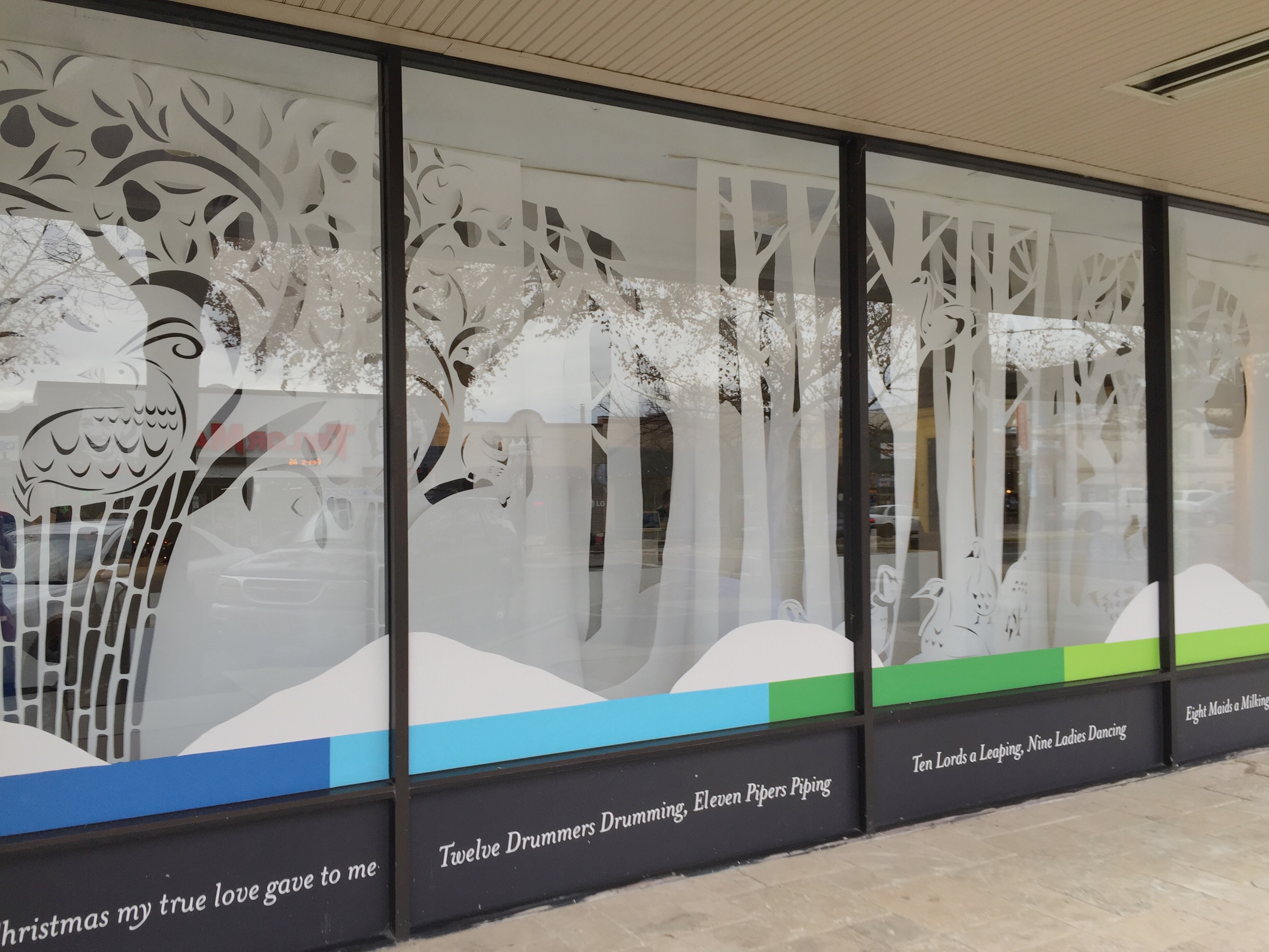 12 Days of Christmas paper cut window displays - The House That Lars Built