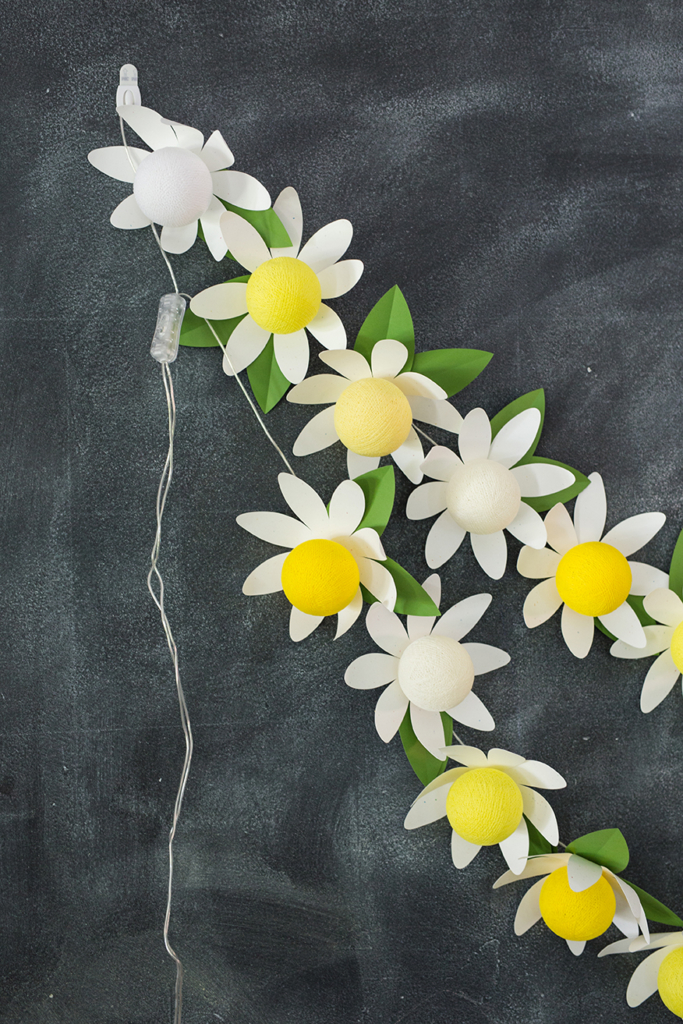 DIY paper daisy string lights by The House That Lars Built - The House ...