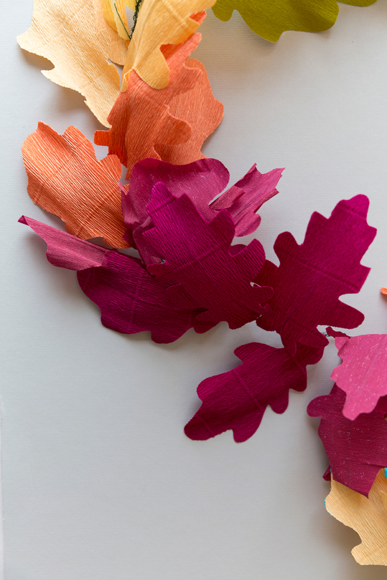 DIY paper leaf fall garland - The House That Lars Built