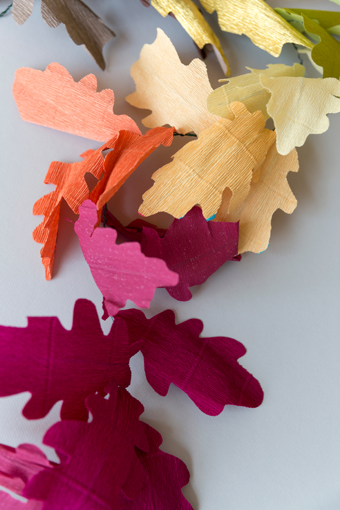 DIY paper leaf fall garland - The House That Lars Built