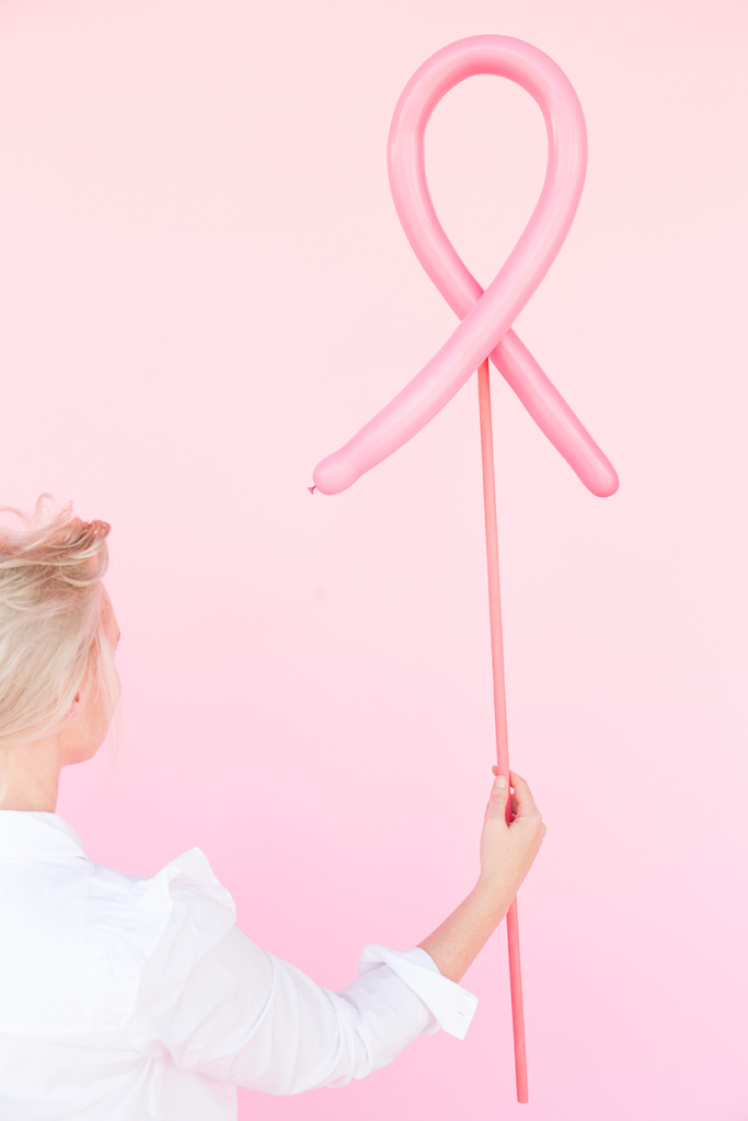 Pink Thread Project and DIY Breast Cancer Awareness Ribbon Balloons