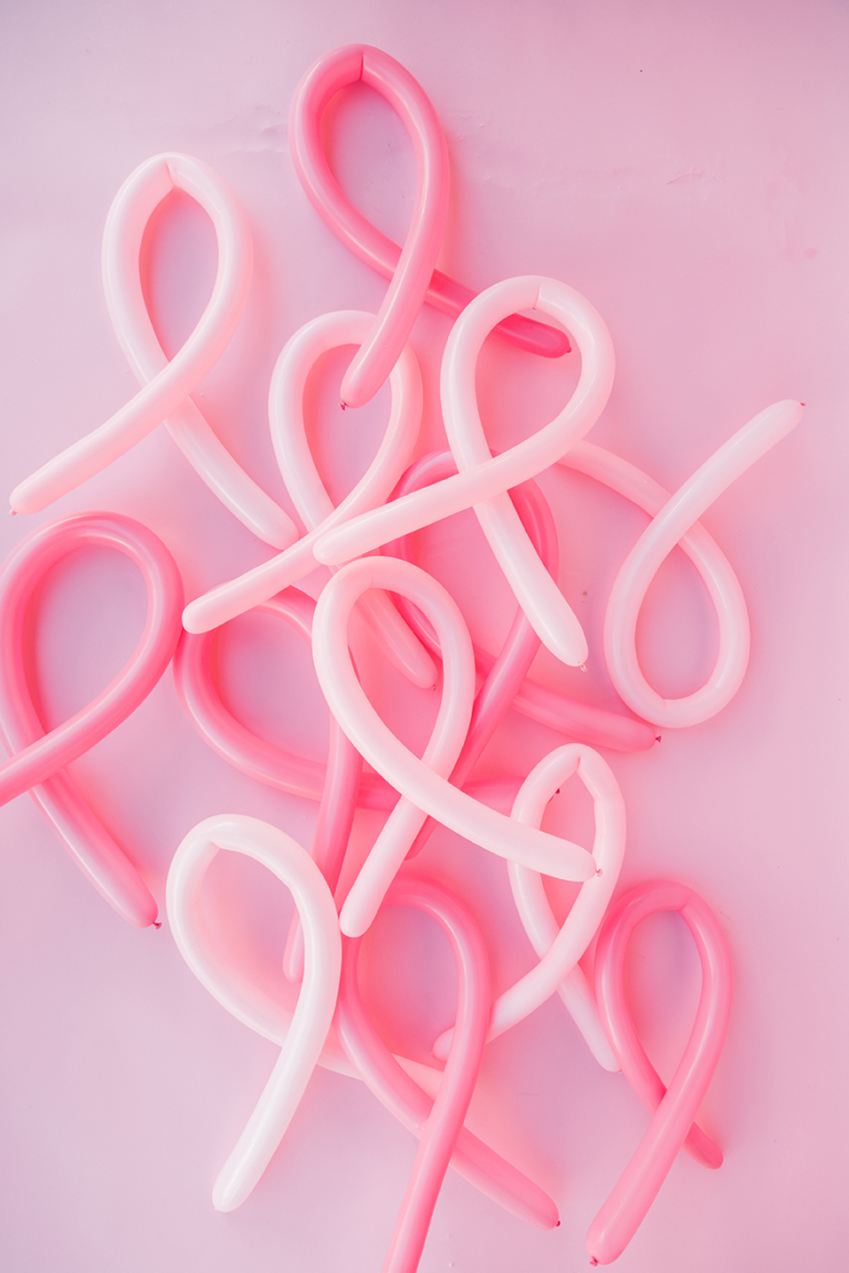 Pink Thread Project and DIY Breast Cancer Awareness Ribbon Balloons