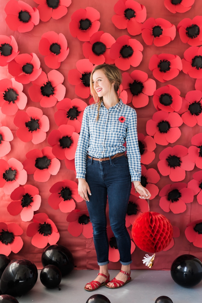 DIY Paper Poppy Backdrop - The House That Lars Built