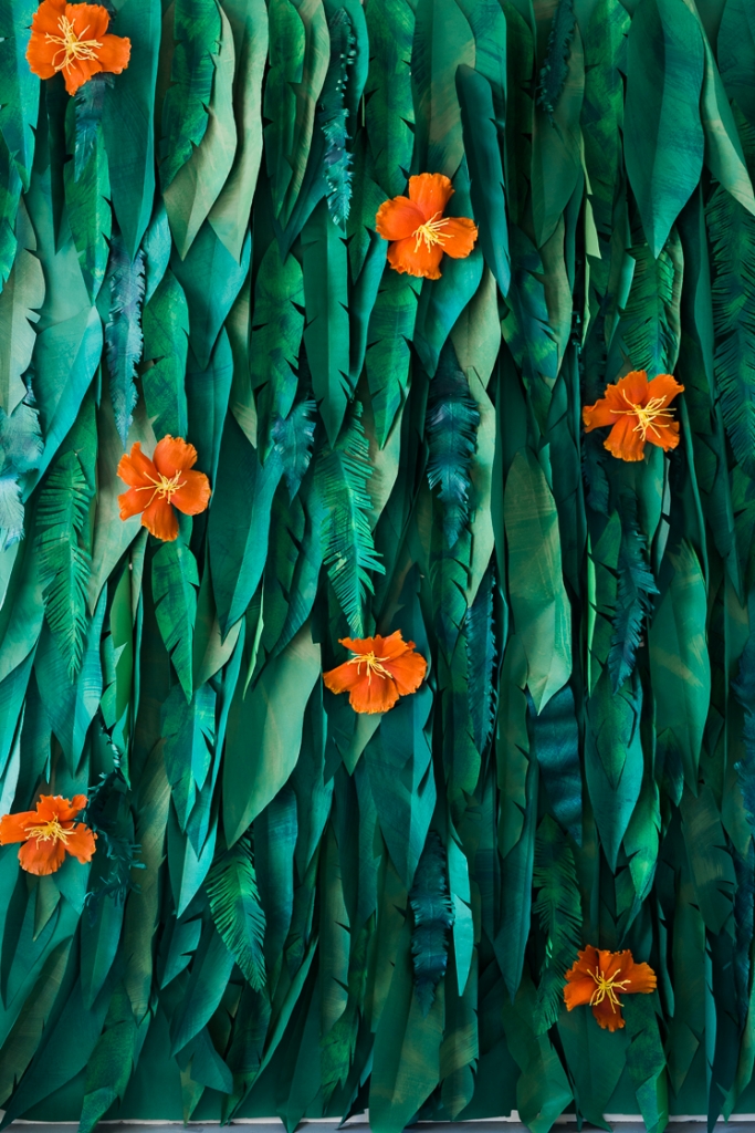 Tropical Leaf and Hibiscus Backdrop - The House That Lars Built