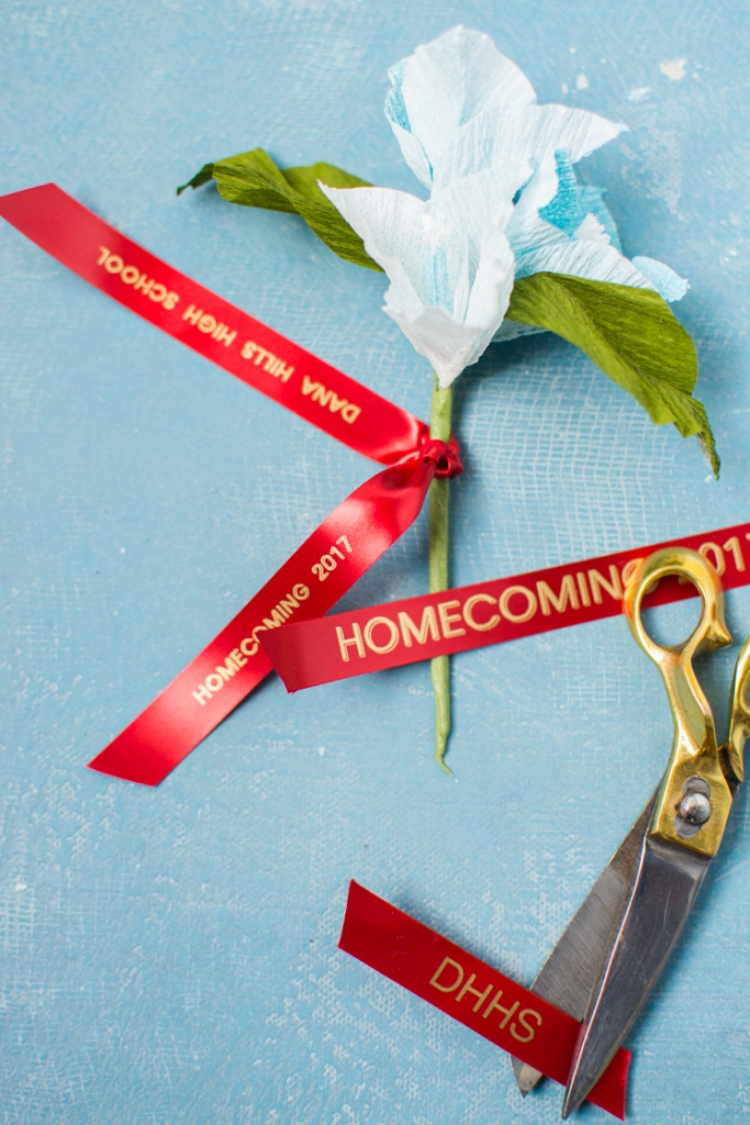 Paper Flower Corsage and Customized Ribbon - The House That Lars Built