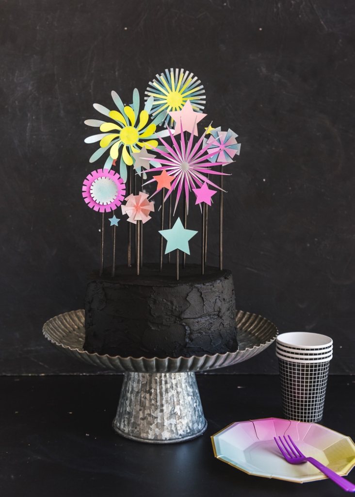 Paper Firework Cake Topper - The House That Lars Built