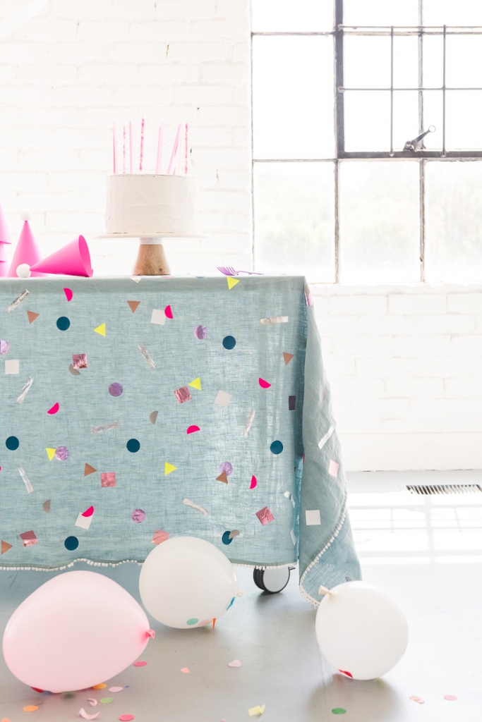 DIY Confetti Tablecloth - The House That Lars Built