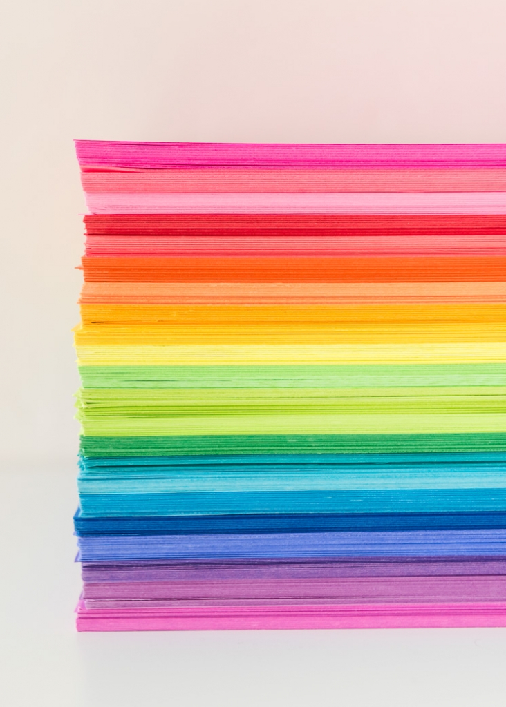 Rainbow Paper Pumpkin Tablescape - The House That Lars Built