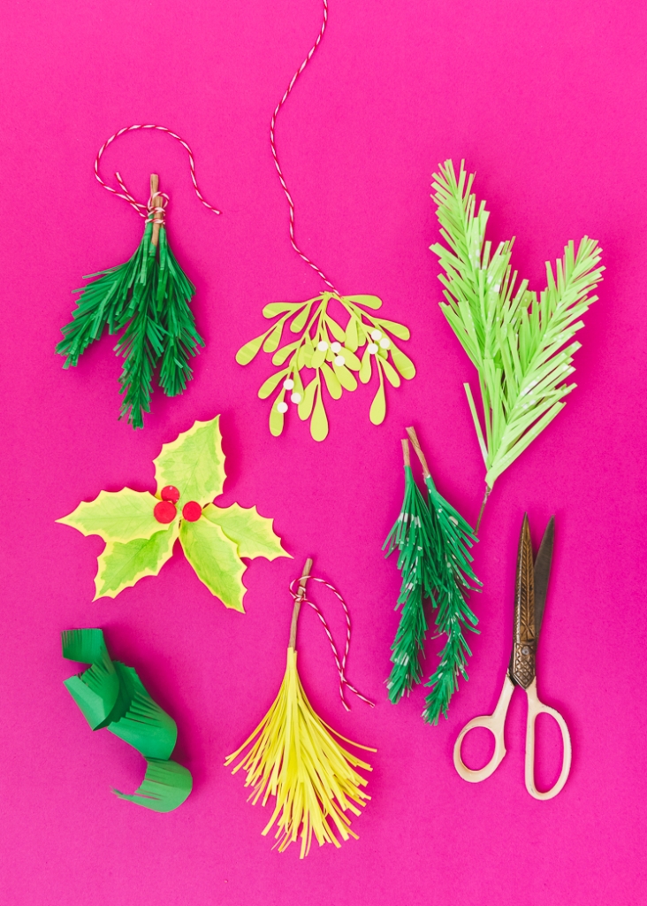 Paper Holiday Greenery Gift Toppers - The House That Lars Built