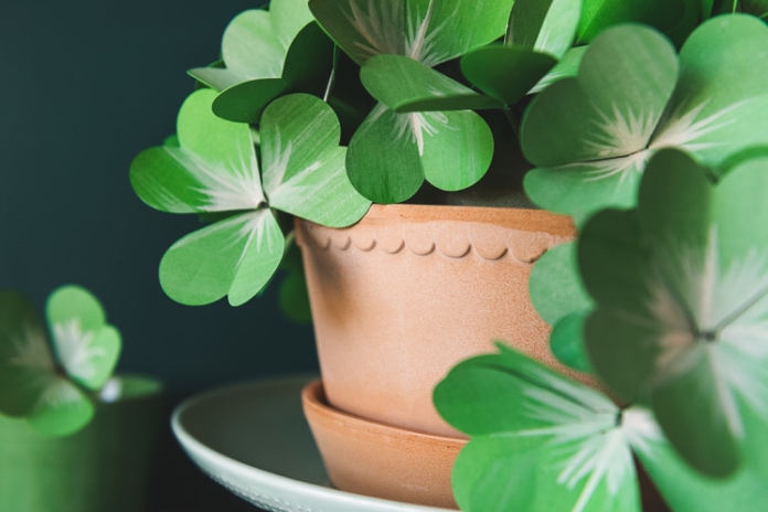 DIY Paper Shamrock Plant - The House That Lars Built