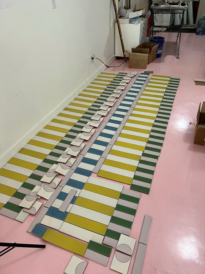 How we made the cake-inspired tile mosaic in our kitchenette - The ...