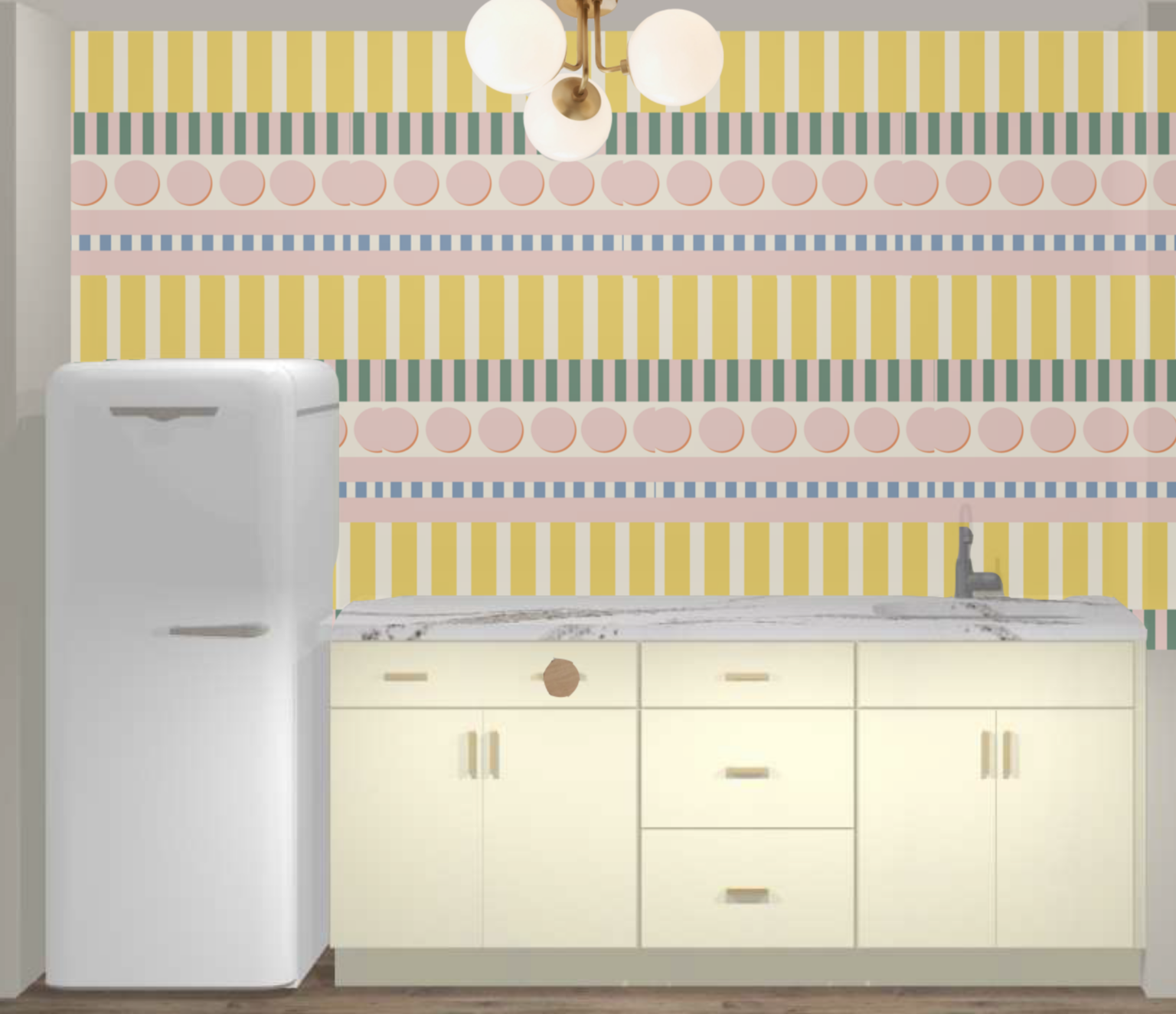 How we made the cake-inspired tile mosaic in our kitchenette - The ...