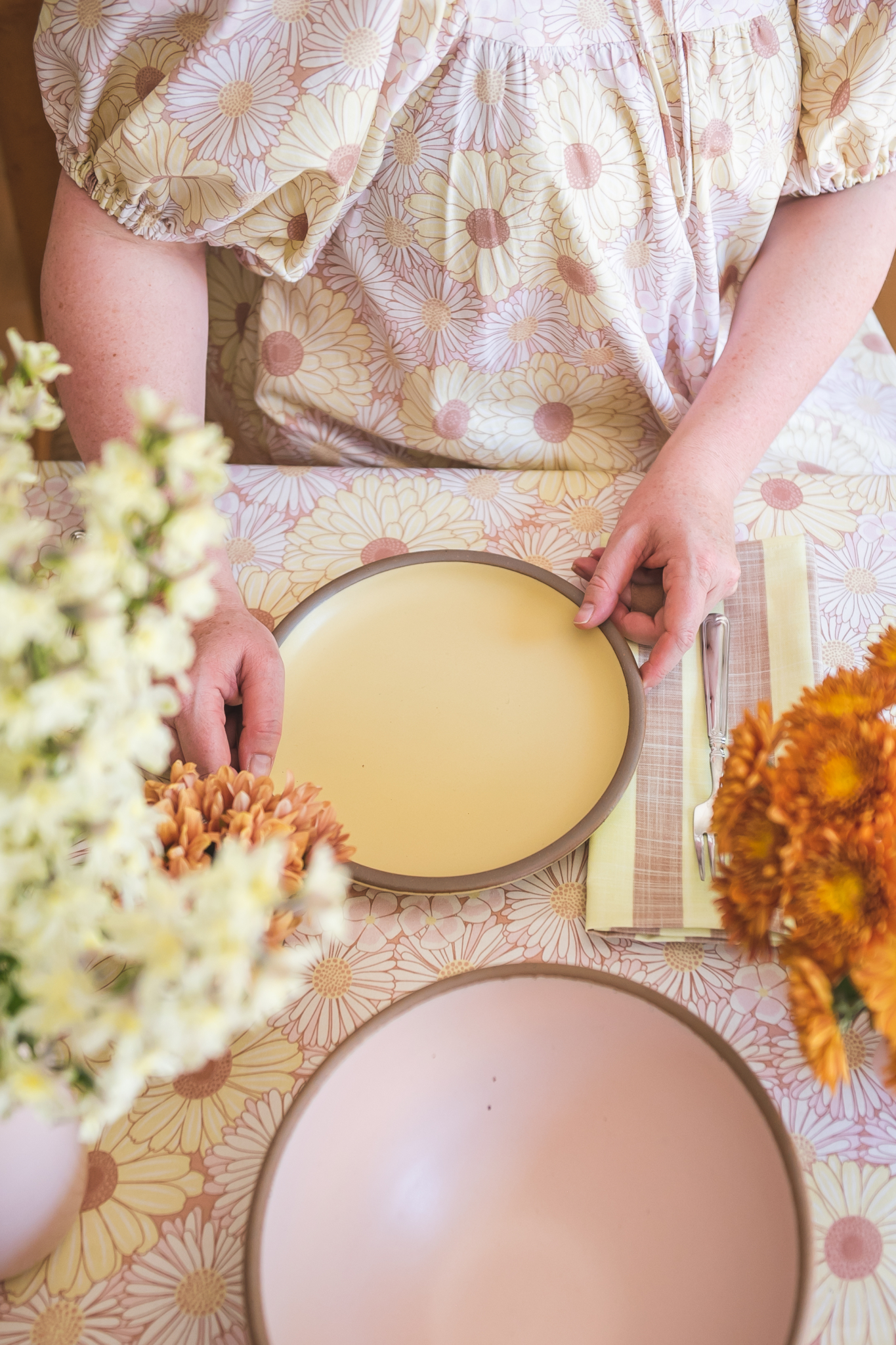 70s vibe birthday brunch table setting - The House That Lars Built