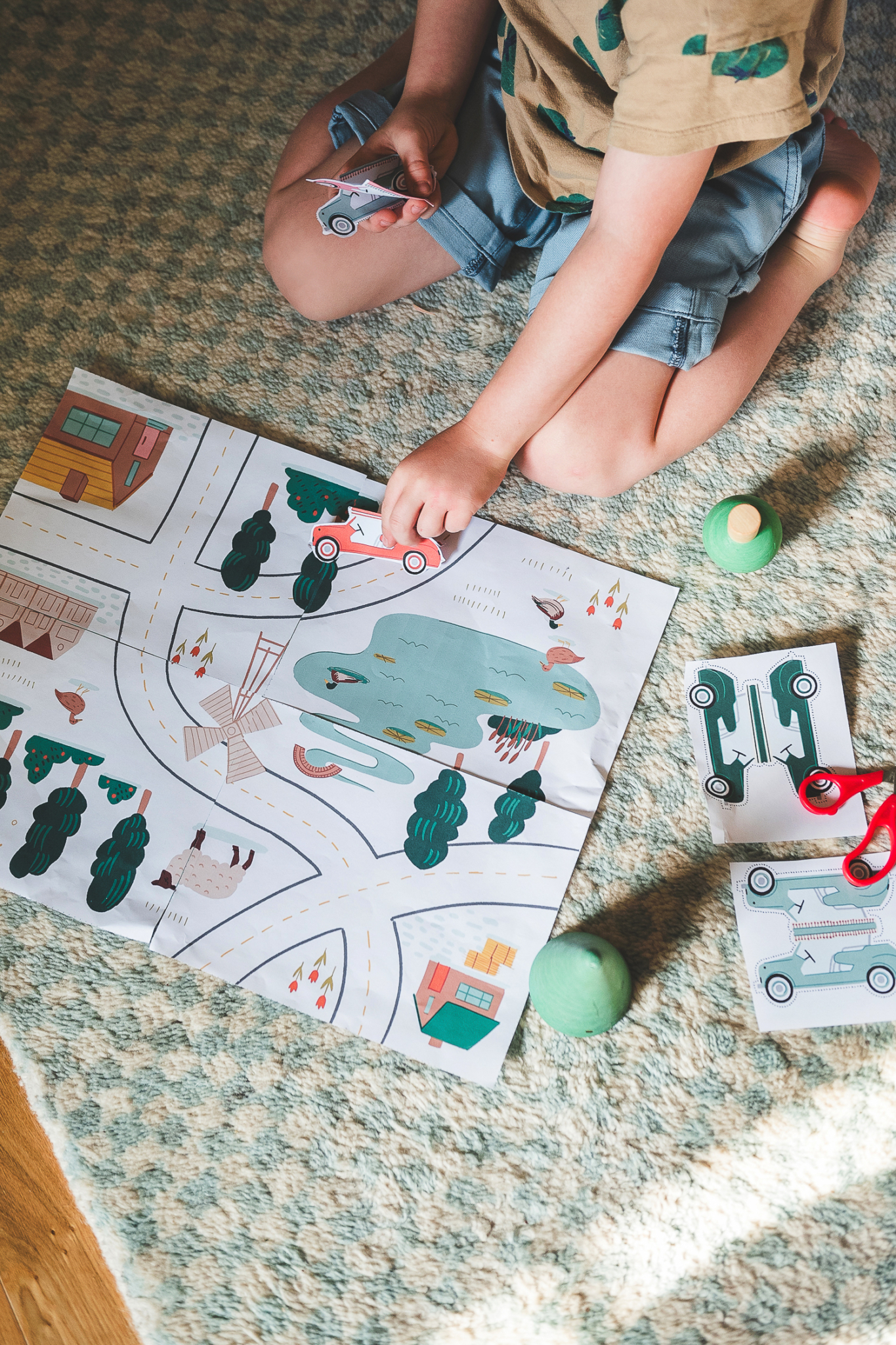 Printable road map with cars - The House That Lars Built