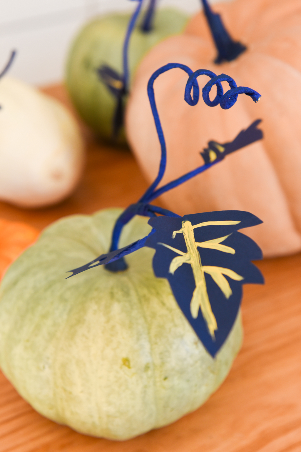 DIY Paper Stems on Pumpkins - The House That Lars Built
