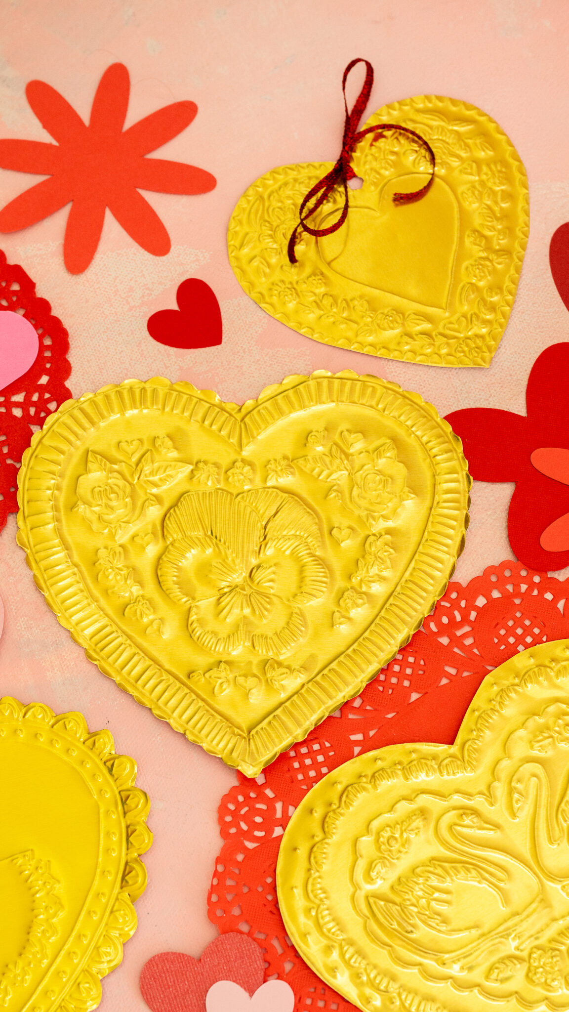 Tin embossed hearts - The House That Lars Built